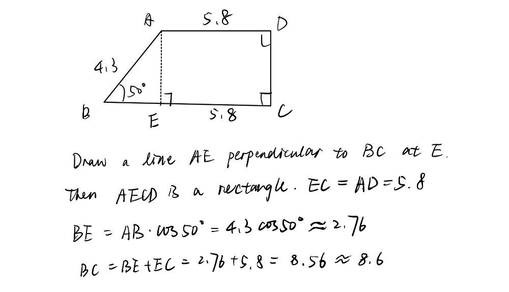 Solved: Diagram NOT accurately drawn ABCD is a trapezium. AD is ...