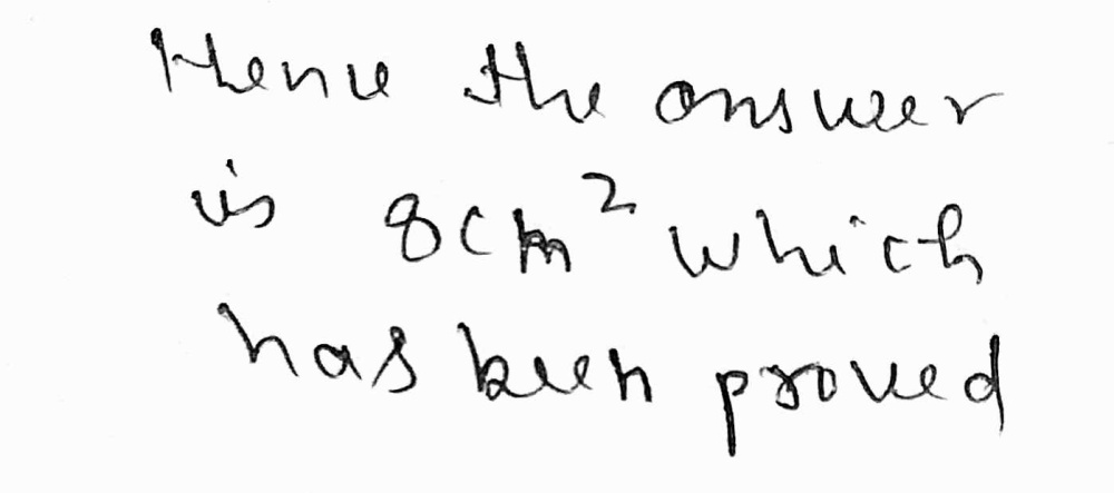 Solved: The diagram shows a triangle DEF inside a rectangle ABCD, D Show that the area of ...