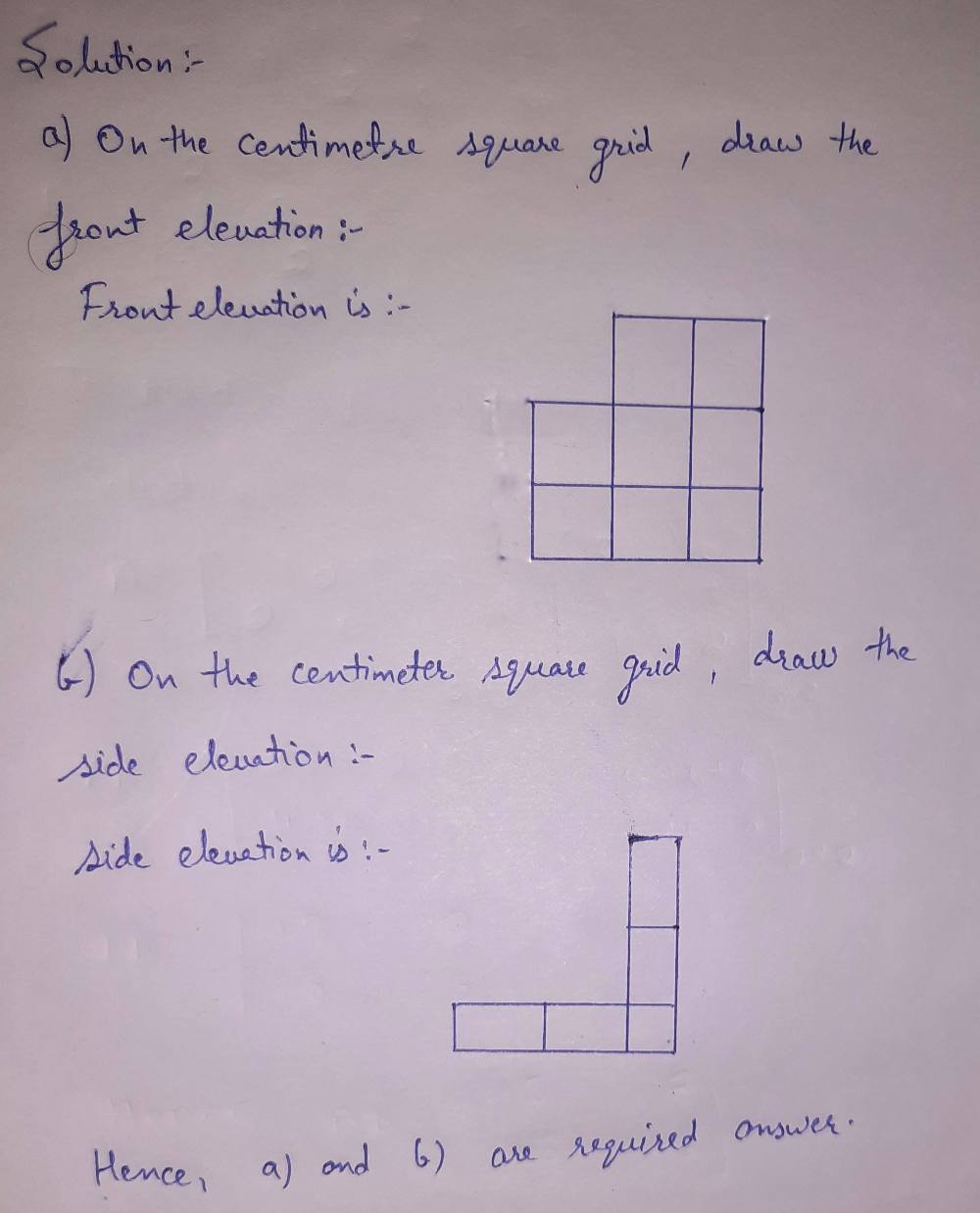 Solved: The diagram below shows a shape On the centimetre square grid ...