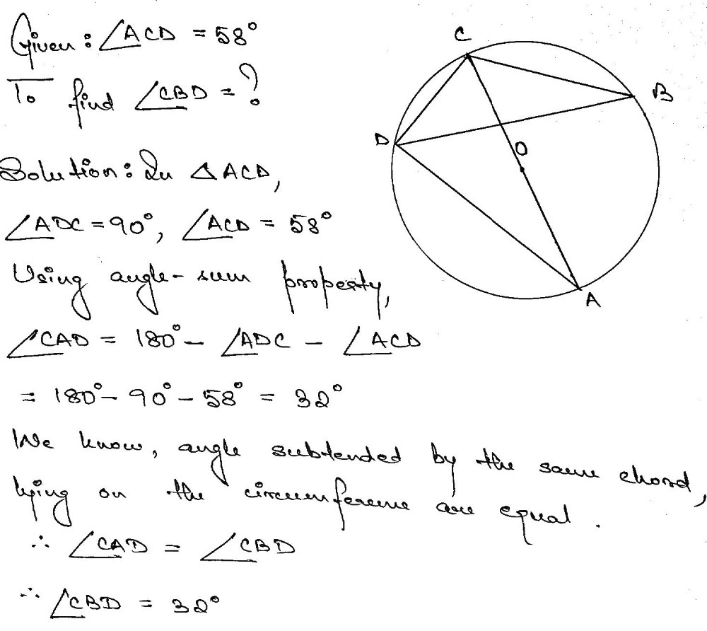 Solved: The diagram shows a circle with centre O. A, B, C and D lie on the circumference of the ...