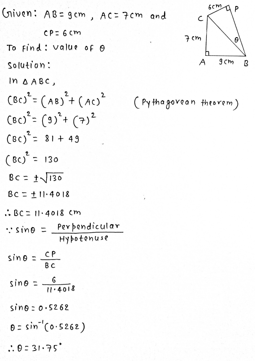 Solved: Problem-solving Calculate the size of angle θin this diagram. [Math]