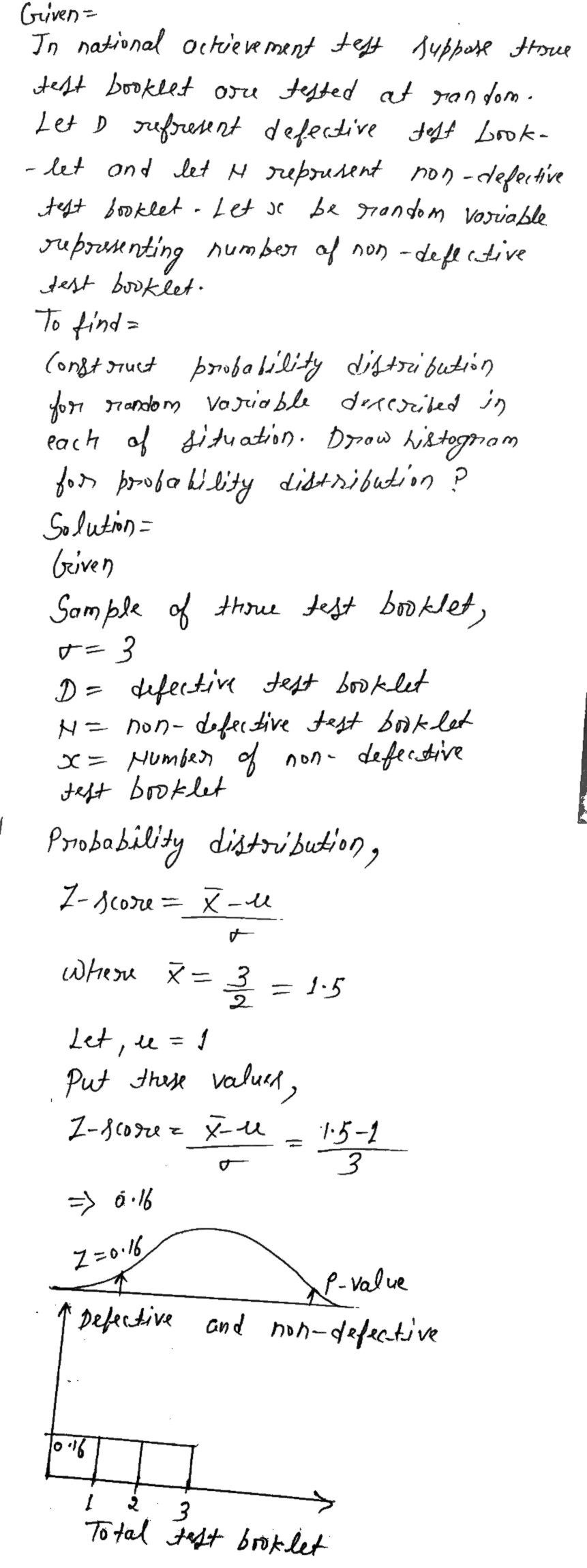Solved: Construct the probability distribution for the random variables ...