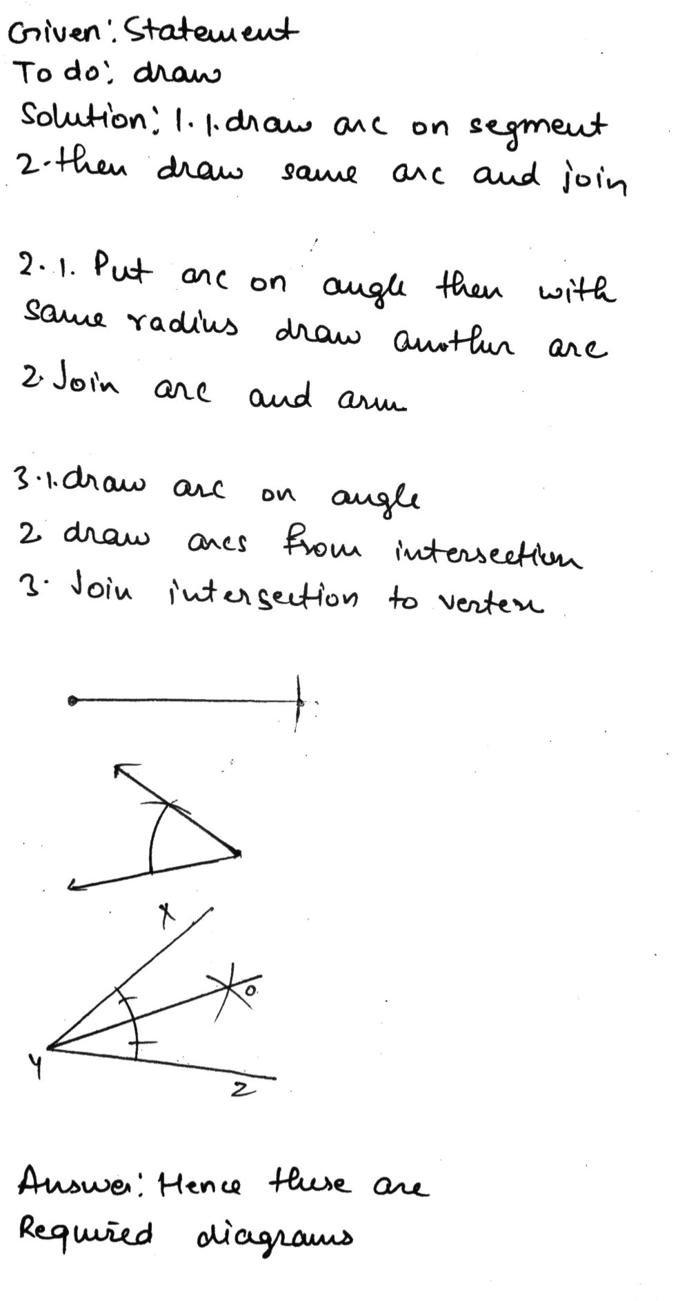 Solved: Direction: Do as indicated. 1. Draw a congruent segment of 2. Construct an angle congrue ...