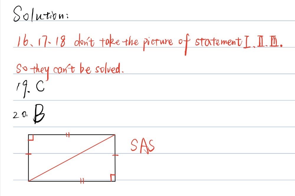 Solved: thangie, then the thangies are congrden _16. Which statements ...