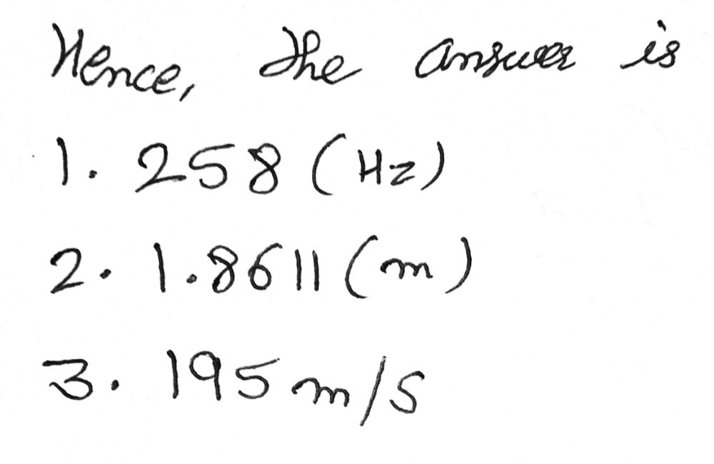 Solved: Formula: wave speed = wavelength/period or wave speed ...