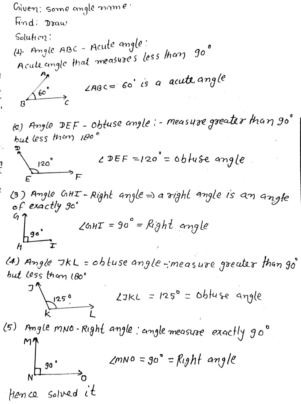 Solved: LT 4 Draw the following angles and ncme the 1. Angle ABC - Acte ...
