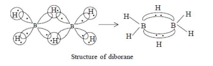 Consider the structure of diborane, choose the correct statement.