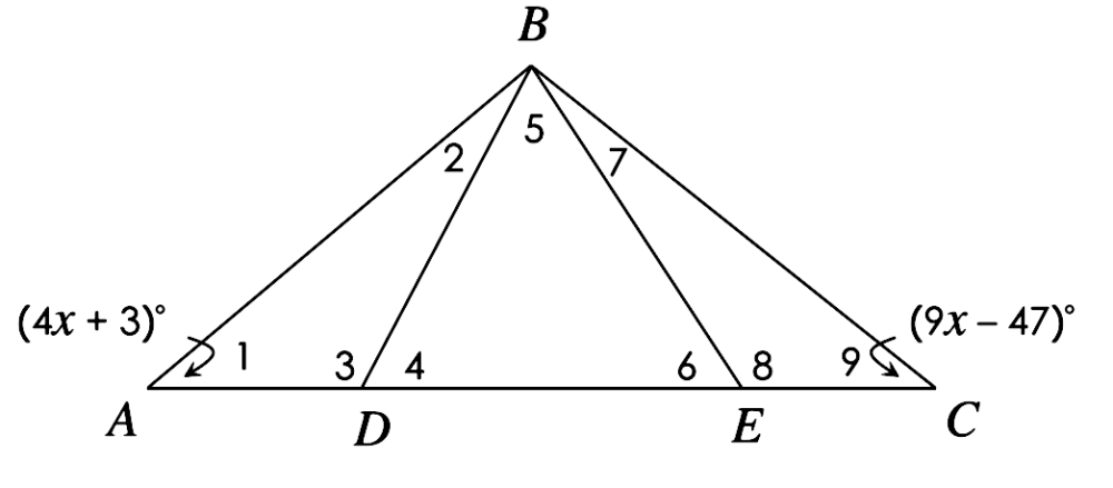 Solved: If ( ABC) is an isosceles triangle and ( DBE) is an equilateral ...