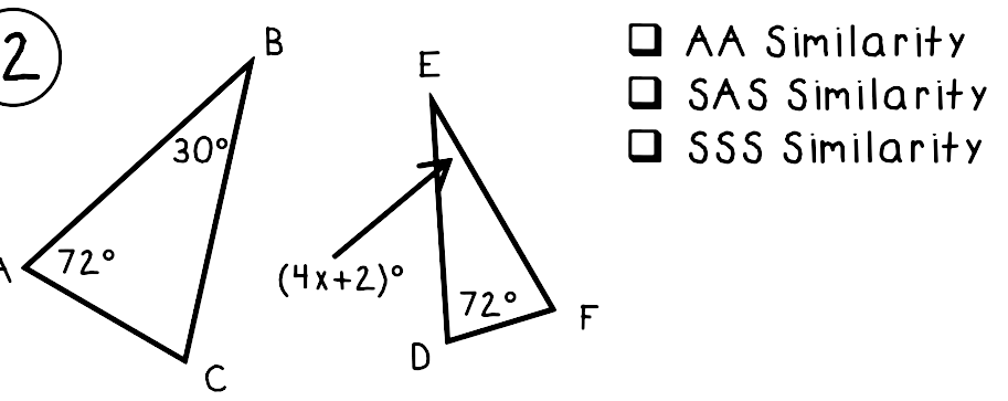 Solved: Assume (Delta ABCsim Delta DEF). Determine which theorem you can use to prove each set ...