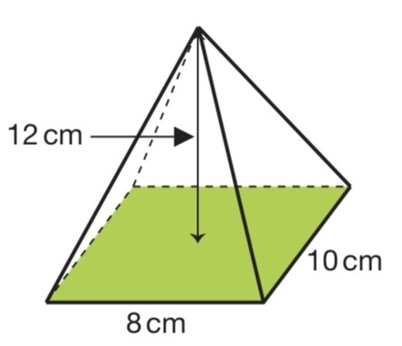 Solved: Find the volume of the rectangular-based pyramid shown. [Math]