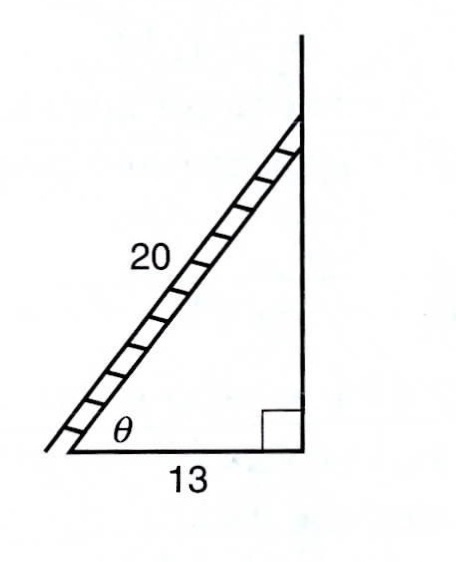 Solved: A (20)-foot ladder is leaning against a vertical wall. If the ...