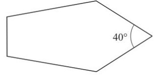 Solved: In the pentagon, shown below, one interior angle measures (40 ...