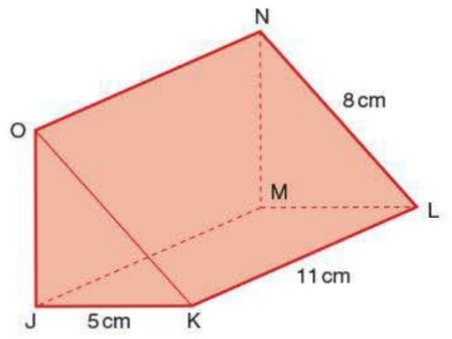 Solved: The diagram shows a triangular prism. Its cross-section is a right-angled triangle ...
