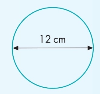 Solved: Calculate the area of a circle with diameter of (12) cm. [Math]