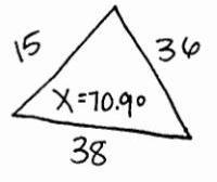 Solved: A triangular sail on a boat has side lengths that measure (15 ...