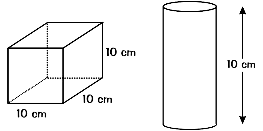 Solved: A solid metal cube, with sides of length (10) cm, is melted ...