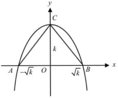 Solved: In the (xy)-plane above, vertices of triangle (ABC) are lying on the graph of (y=-x^2+k ...