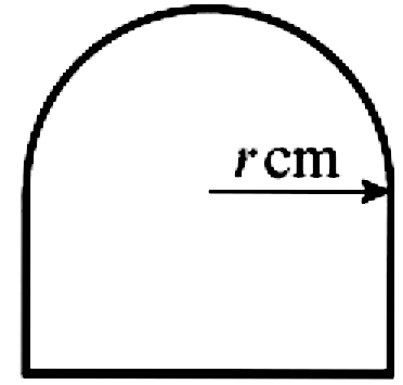Solved: A shape consists of a rectangular base with a semicircular top ...