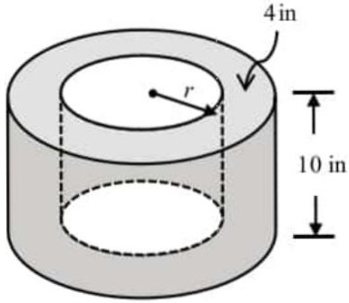 Solved: A water pipe is in the shape of a circular tube. The figure ...