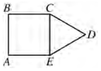 Solved: In the figure above, (CDE) is an equilateral triangle and (ABCE ...