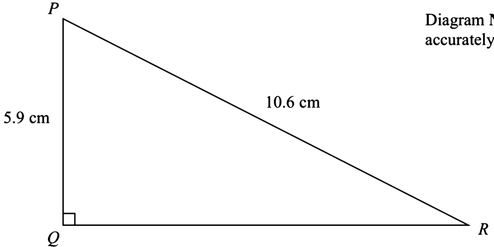 Solved: Work out the size of angle (PRQ). Give your answer correct to ...