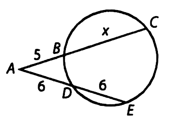 Solved: Find the value of (x) and the length of each secant segment. Set up an equation ...
