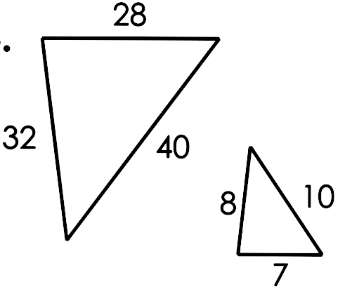 Solved: Determine if the triangles are similar. If they are, indicate whether they are similar ...