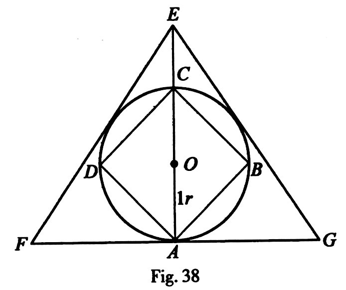 Solved: Find the ratio between the area of a square inscribed in a ...