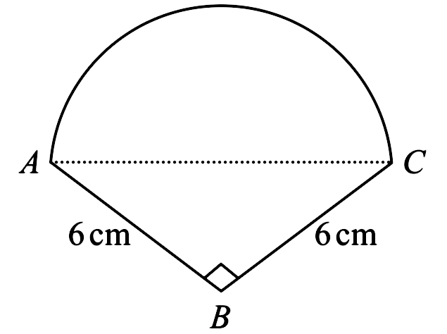 Solved: The diagram shows a shape made from a right-angled triangle and a semicircle. (AC) is ...