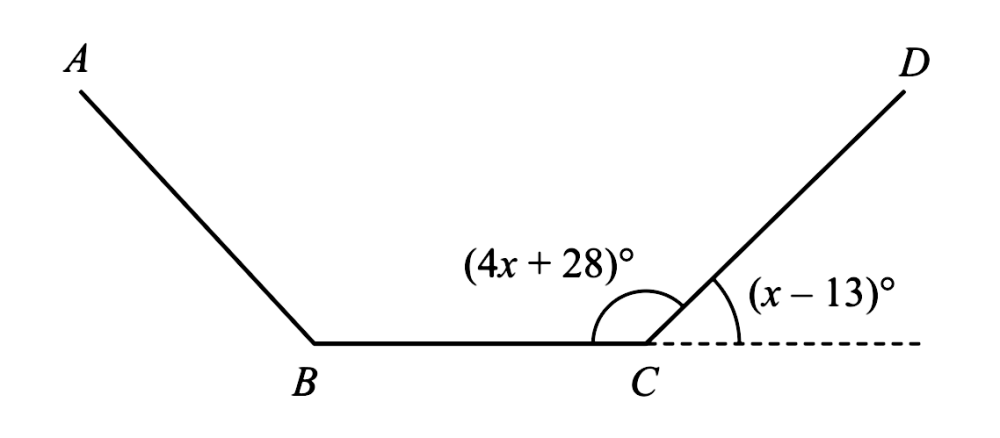 Solved: The diagram shows three sides, (AB), (BC) and (CD), of a ...