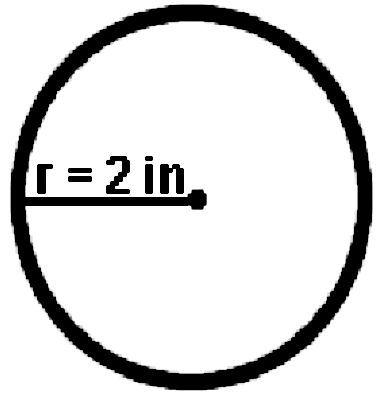 Solved: The radius of a circle is (2) inches. What is the diameter? [Math]