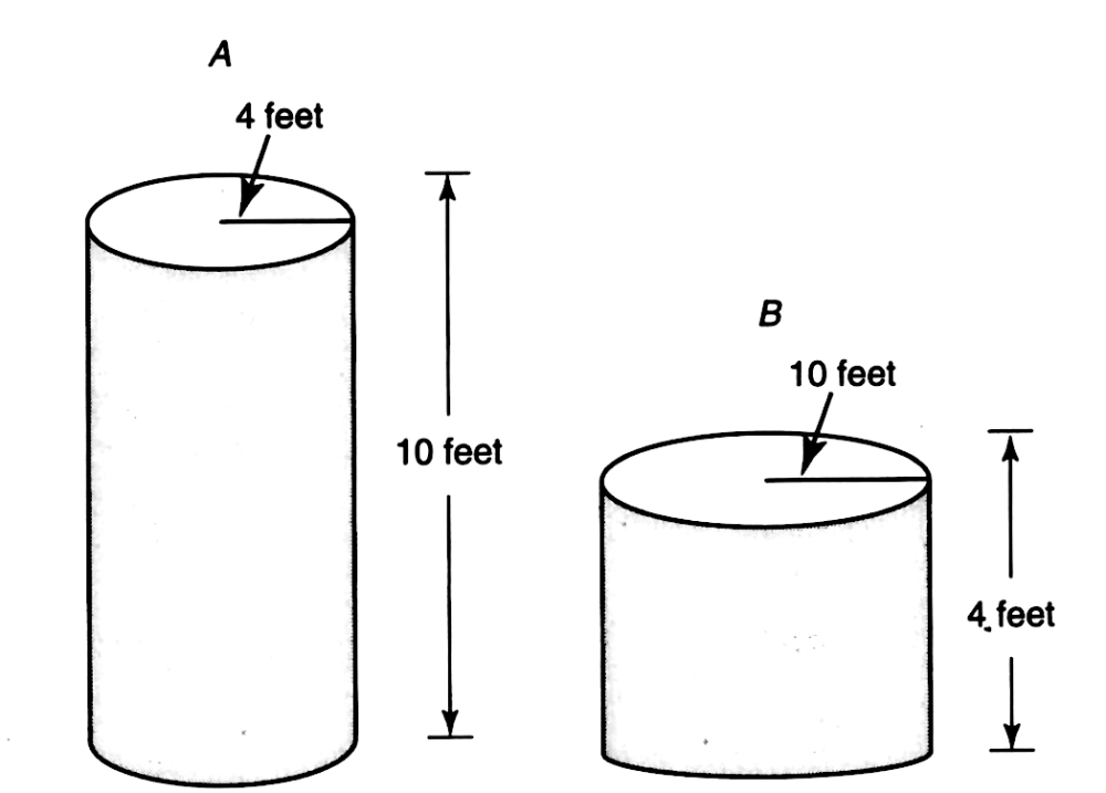 Solved: What is the volume of each cylinder shown below? Round your ...
