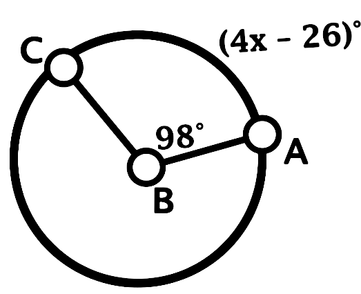 Solved: Use the properties of central angles and arcs to find each ...