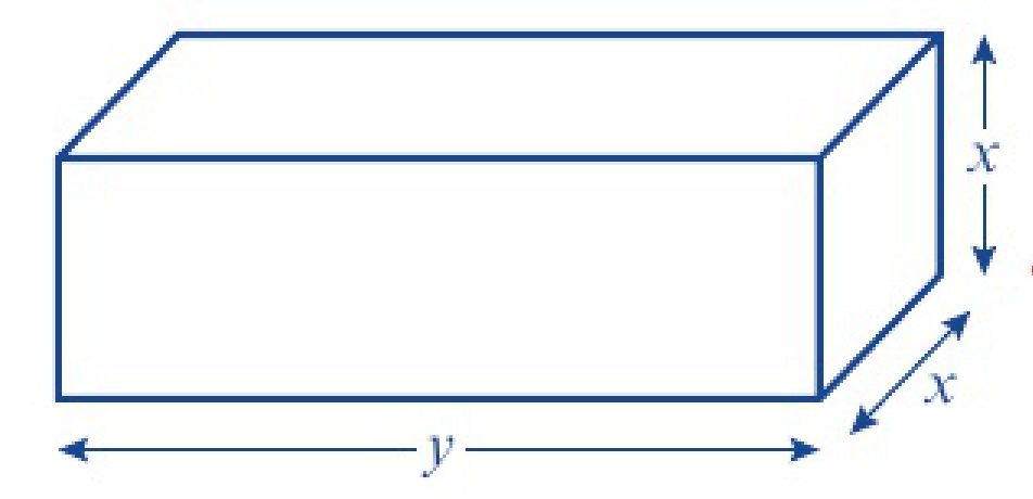 Solved: A large tank in the shape of a cuboid is to be made from 54m^2 ...