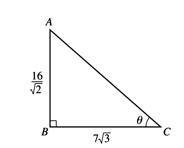 Solved: The diagram shows a right-angled triangle ABC in whi[algebra ...