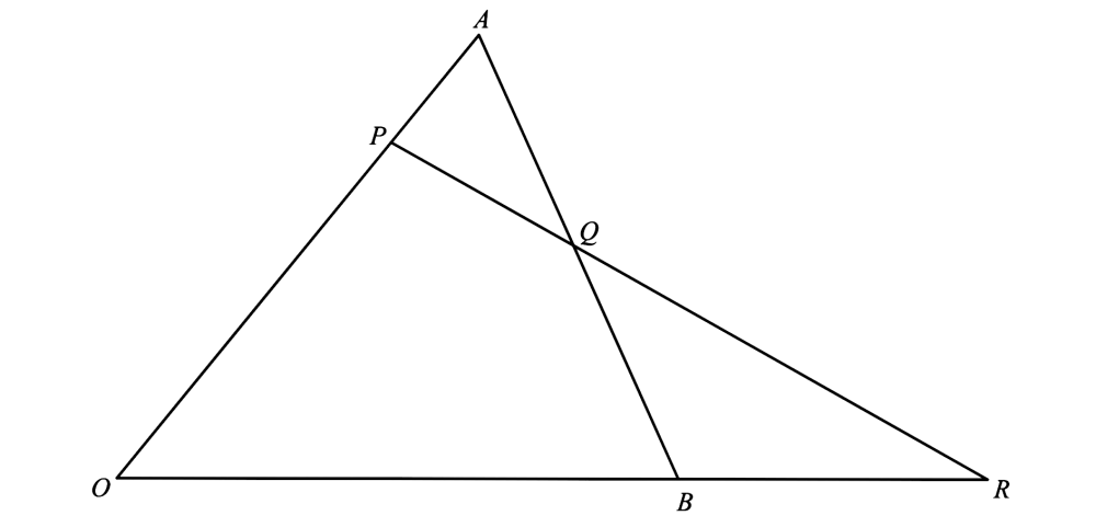 Solved: The diagram shows a triangle (OAB) such that (vector OA=a) and (vector OB=b). The point ...
