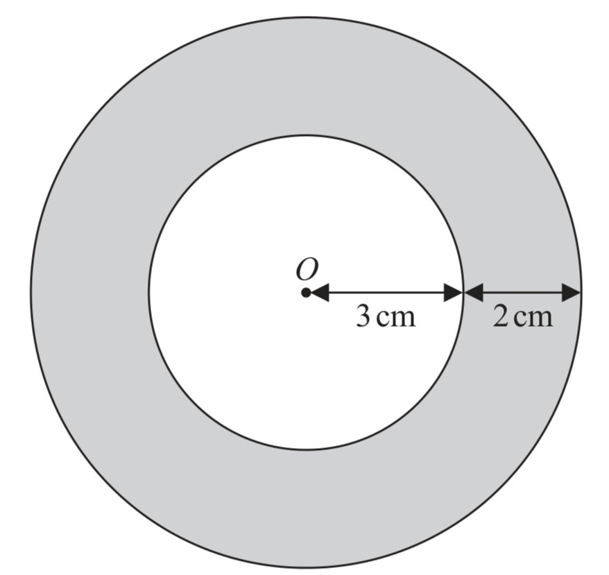 Solved: Here are two circles. The circles have the same centre (O). The ...