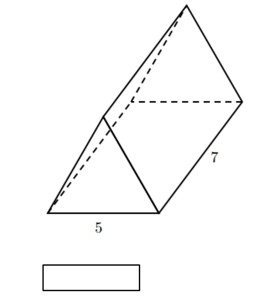 Solved: A right triangular prism with an equilateral triangular base is shown. The height of the ...