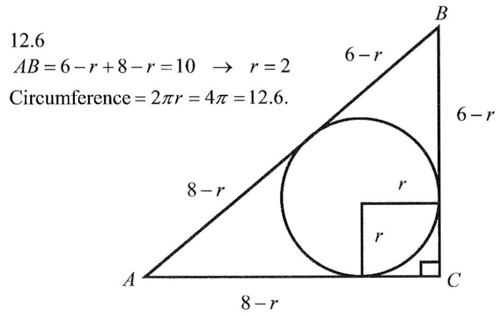 Solved: In the figure above, circle O is tangent to the sides of triangle ABC. If AB=10 and BC ...