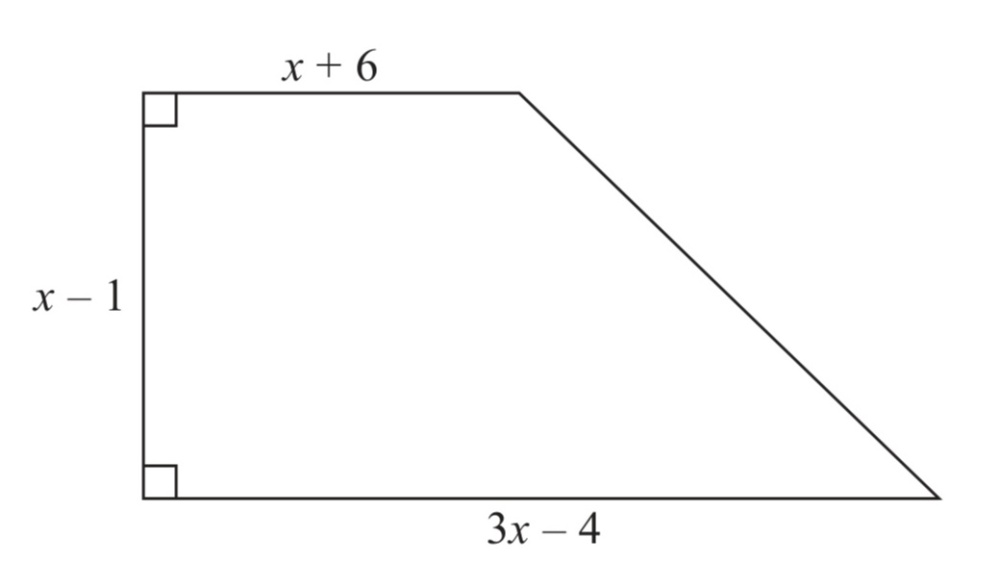 Solved: The diagram shows a trapezium. All measurements on the diagram ...