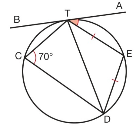 Solved: Find the coloured angles, fully explaining your reasons. [Math]
