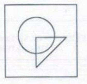 Solved: A circle and a triangle intersect in the interior of a square ...
