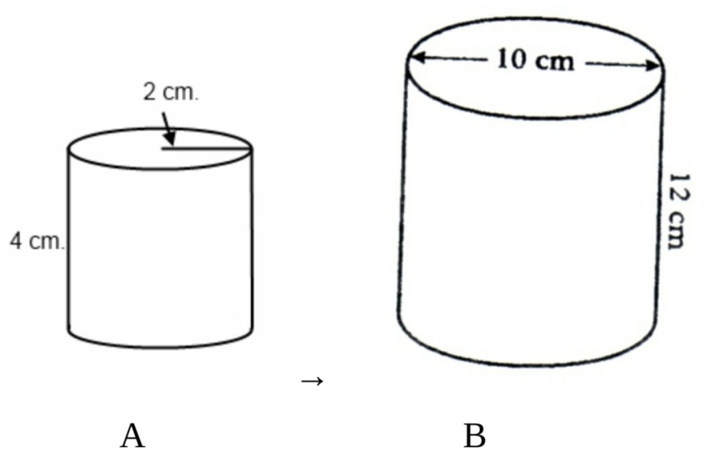 Solved: Consider two cylinders below: How many cylinder (A) can fill ... Solved: Consider two cylinders below: How many cylinder (A) can fill ...