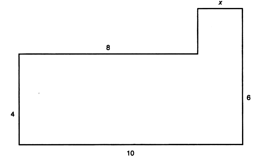 Solved: Calculate the area in the diagram below. A. (40) B. (44) C. (48 ...