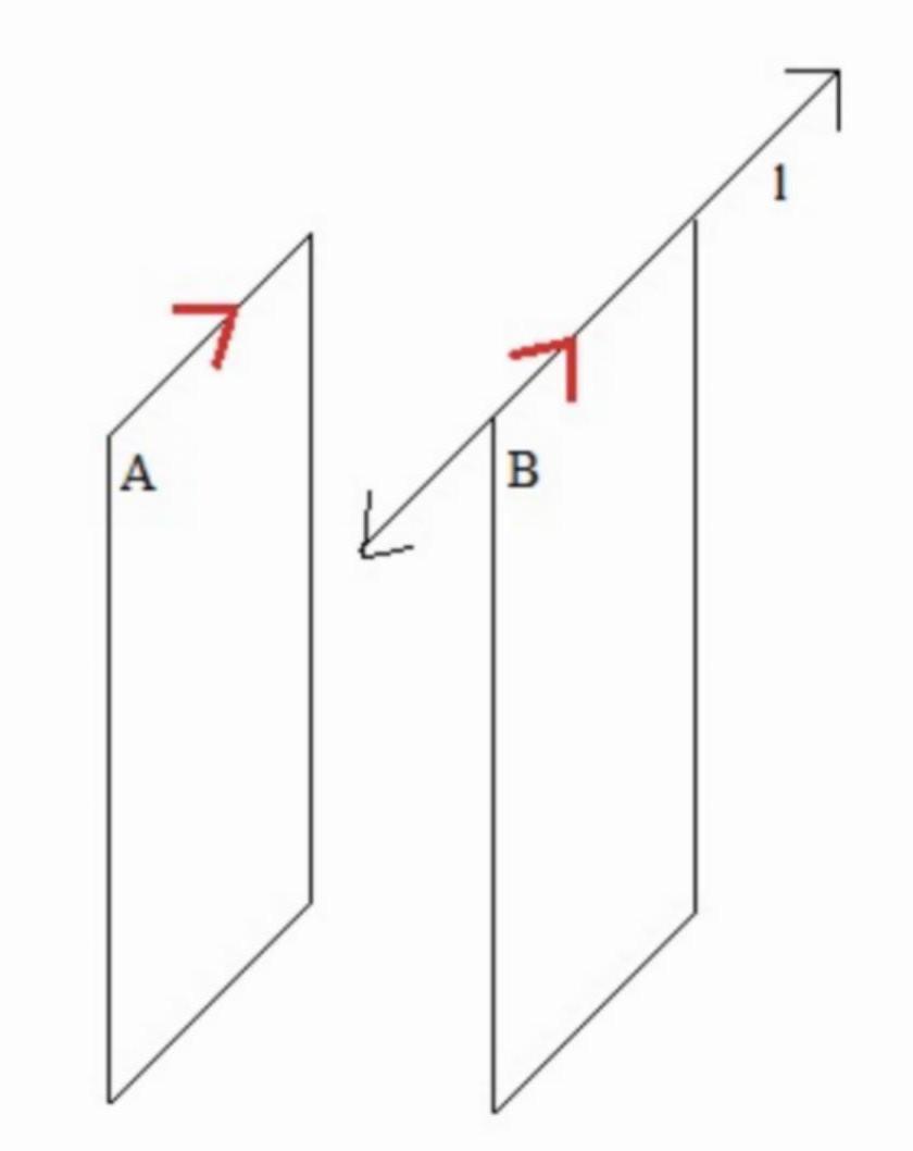 Solved: Draw the figure described. Line l is parallel to plane A ...