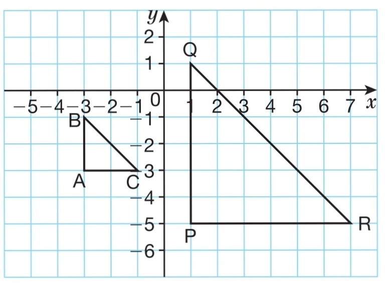 Solved: Triangle( ABC) has been enlarged to give triangle (PQR). What ... Solved: Triangle( ABC) has been enlarged to give triangle (PQR). What ...