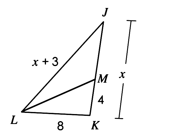 Solved: If (overline LM) bisects (∠ JLK) find (LJ). [algebra]