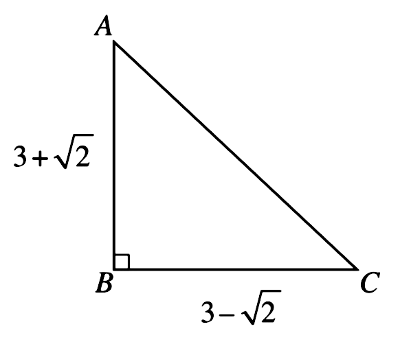 Solved: The diagram shows a triangle (ABC), where angle (B) is a right angle, the length of (AB ...