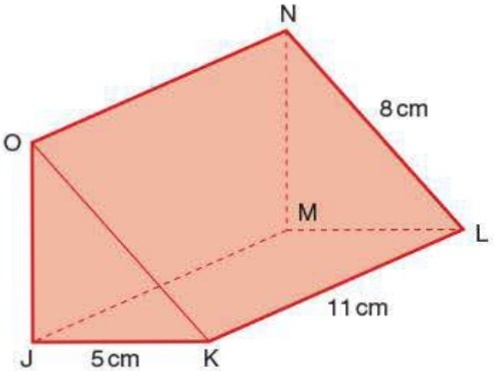 Solved: The diagram shows a triangular prism. Its cross-section is a right-angled triangle ...