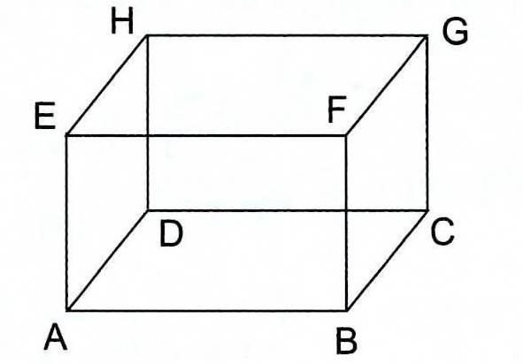 Solved: For example, use the figure of the cube below. Identify (4 ...